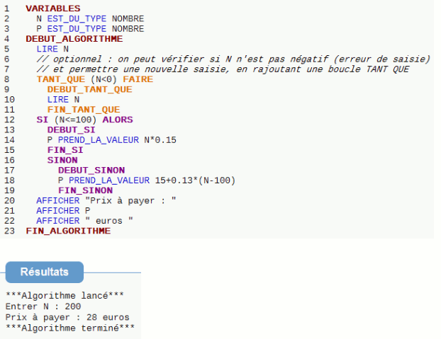 correction de Algorithmes si alors sinon correction de Algorithmes si alors sinon