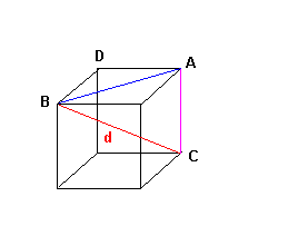 diagonale d un cube d arete a ? - forum mathématiques - 9722