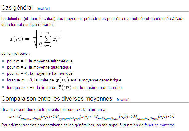 juste une petite explication sur les moyennes - Forum mathématiques ...