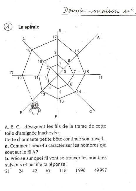 DM math : exercice de mathématiques de sixième - 179413
