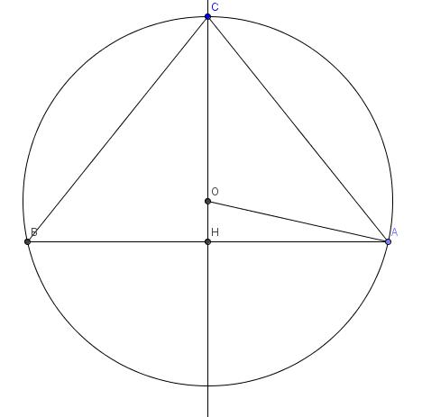 cercle circonscit a un triangle isocele : exercice de mathématiques de ...