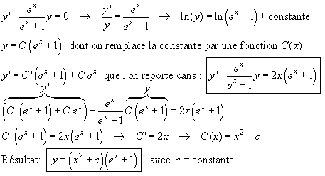 variation de la constante - forum mathématiques - 258237