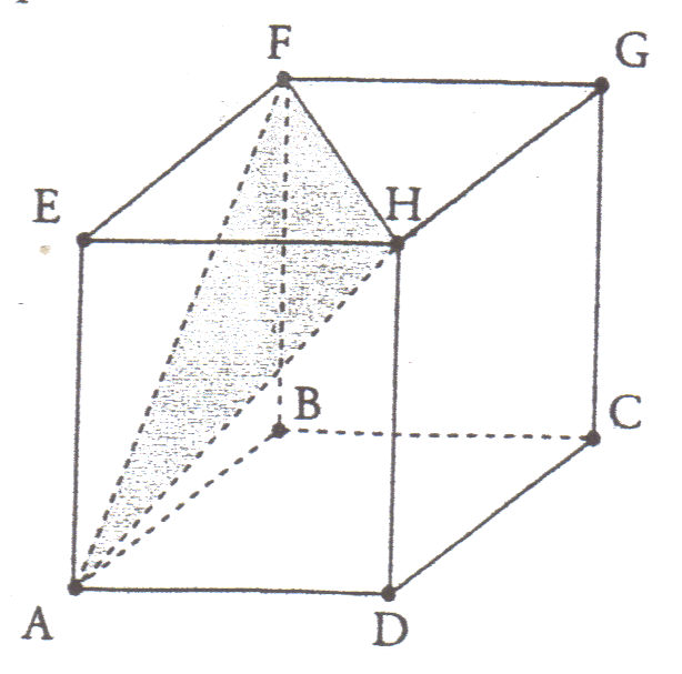 cube + triangle, exercice de géométrie - 268509