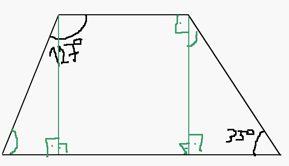 Calcul angle trapèze, exercice de parallèles et angles - 281719