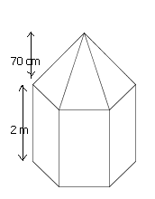 Pyramide à base hexagonale : exercice de mathématiques de quatrième ...