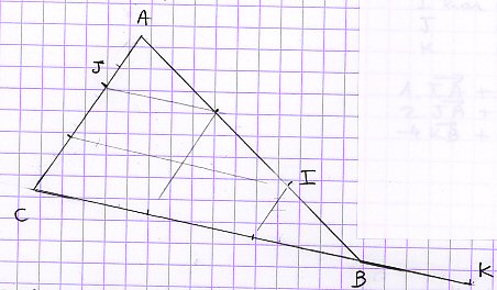 Barycentres et triangle : exercice de mathématiques de première - 315513