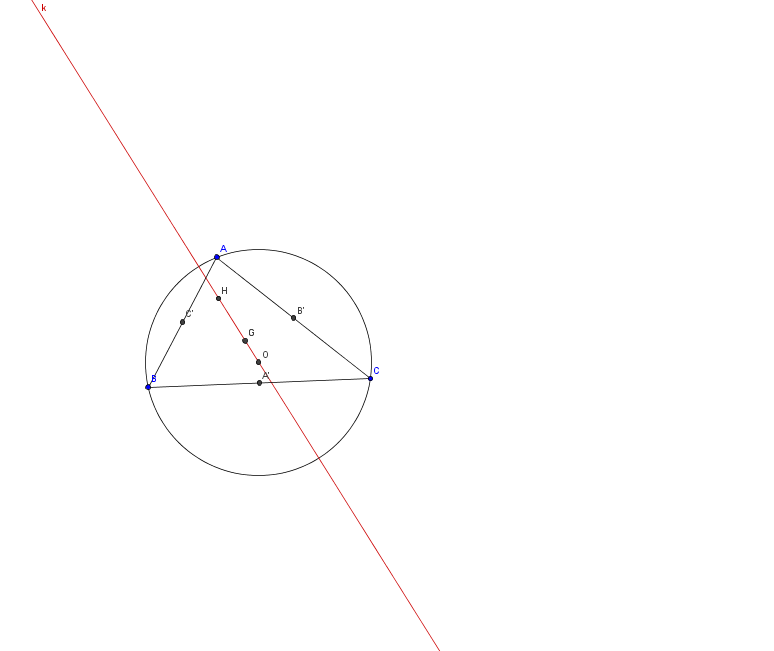 droite d'euler dans un triangle, exercice de repérage et vecteurs - 353664