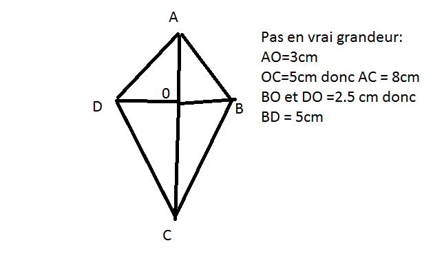 cerf volant, exercice de géométrie - 371179