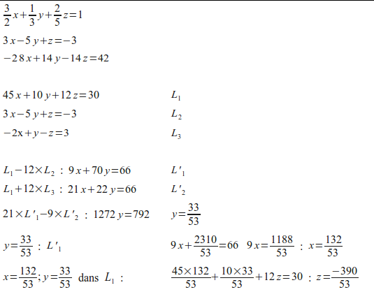 systeme d'equation a 3 inconnues : exercice de mathématiques de ...