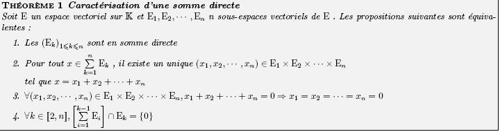 somme direct des sous espaces vect en dim infini, exercice de algèbre ...