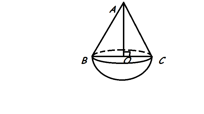 Cône et Demi-boule... : exercice de mathématiques de troisième - 420673