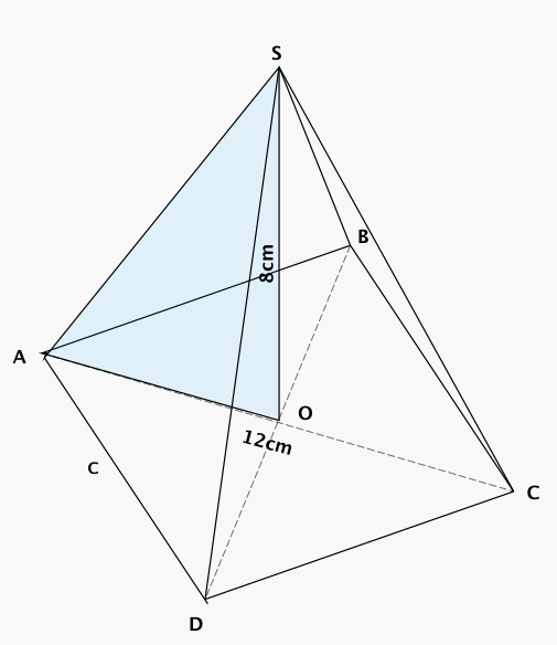 Pyramide : exercice de mathématiques de troisième - 427283