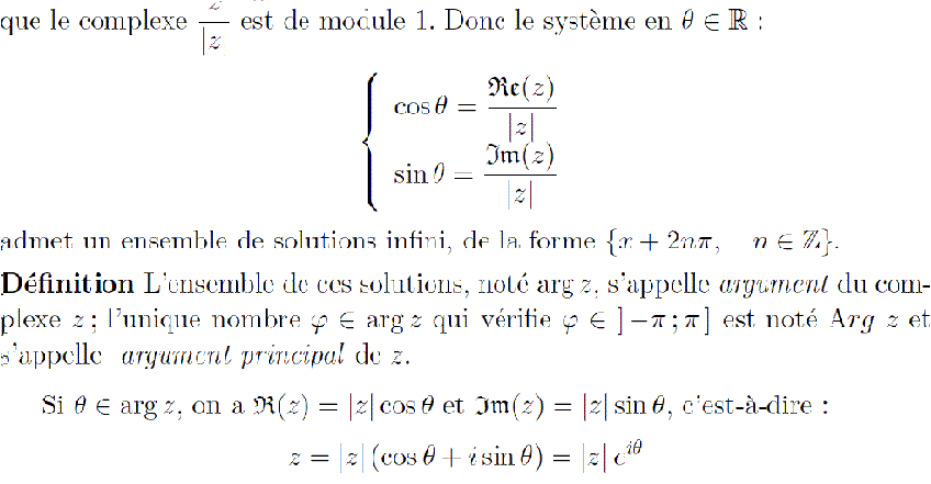 Arg ou arg? - Forum mathématiques Licence Maths 1e ann analyse complexe ...