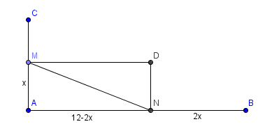 1S : Fonctions trinômes dans un triangle. : exercice de mathématiques ...