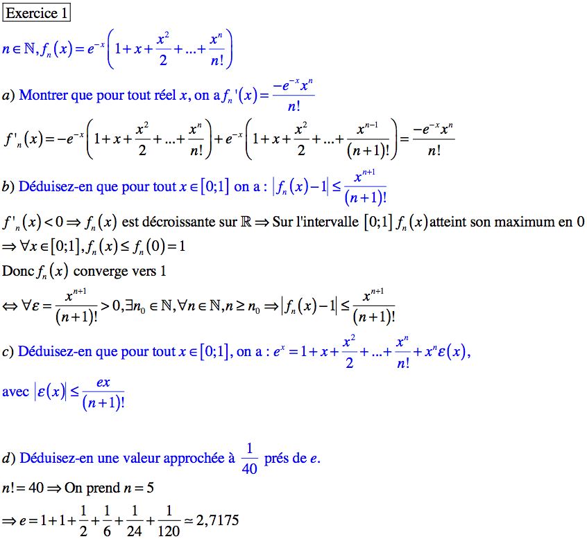 Exponentielle et développement limité - forum mathématiques - 490132