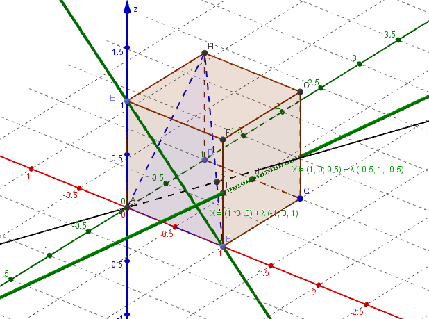 géométrie dans l'espace : exercice de mathématiques de terminale - 491718