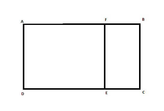 Le Rectangle d'or, exercice de géométrie - 505569