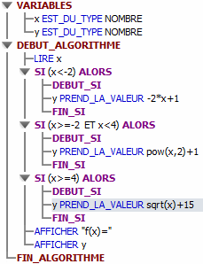 Fonction définie par morceaux (algorithmique, seconde) : exercice de ...