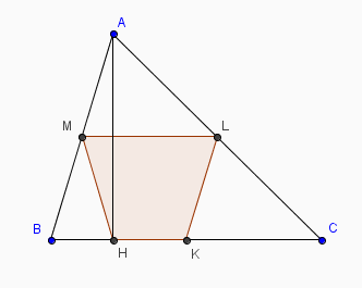 Trapèze isocèle dans un triangle - Forum mathématiques seconde ...