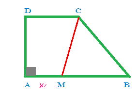 ABCD est un trapèze dont on ne connait pas Les dimmensions : exercice ...