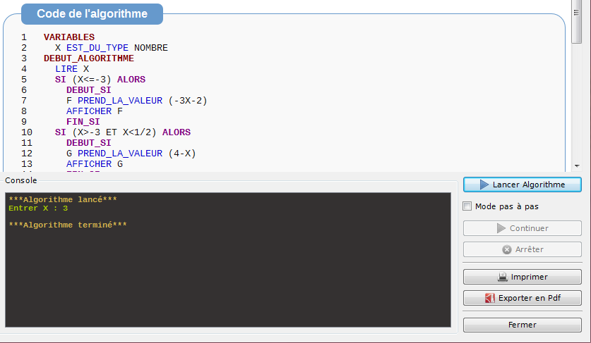 Algorithme sur Algobox, problème - forum de maths - 592176