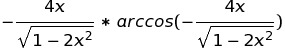 Dérivé arccos(1-2x^2) : exercice de mathématiques de terminale - 622778