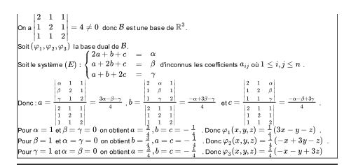 Base duale - forum mathématiques - 639587