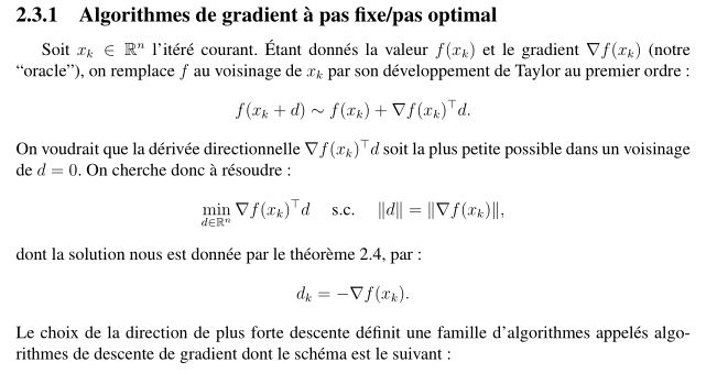 méthode du gradient à pas optimal : exercice de mathématiques de ...