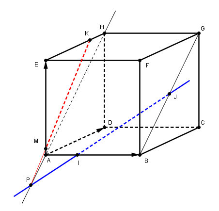 Intersection plan-cube, exercice de Autres ressources - 728919