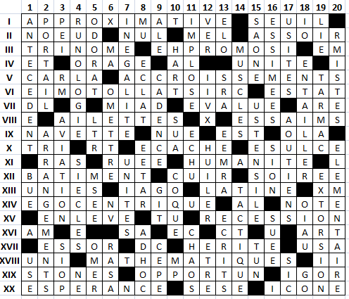 Grille 21 - Forum mathématiques énigmes - 823125 - 823125