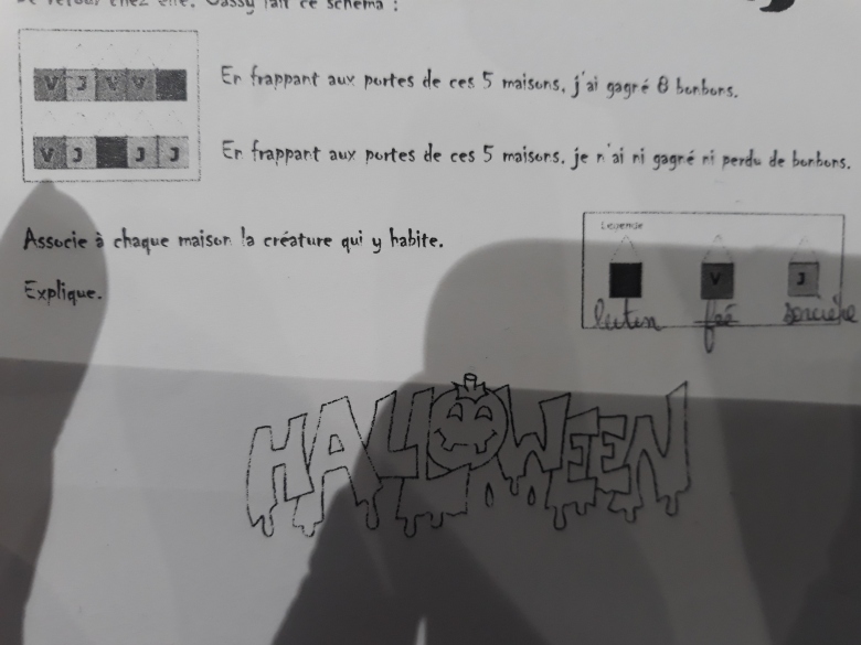 De Halloween : exercice de mathématiques de sixième - 831123