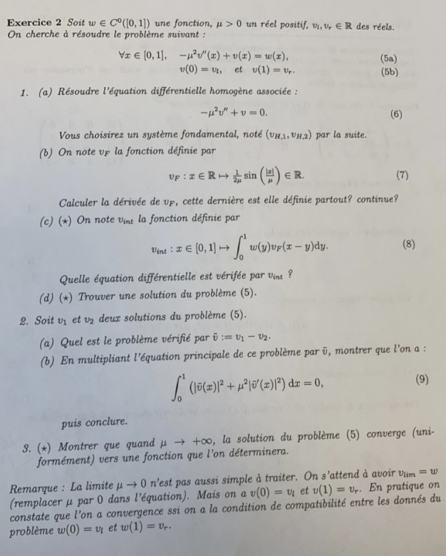 equa diff, exercice de analyse - 884184 - Page 2