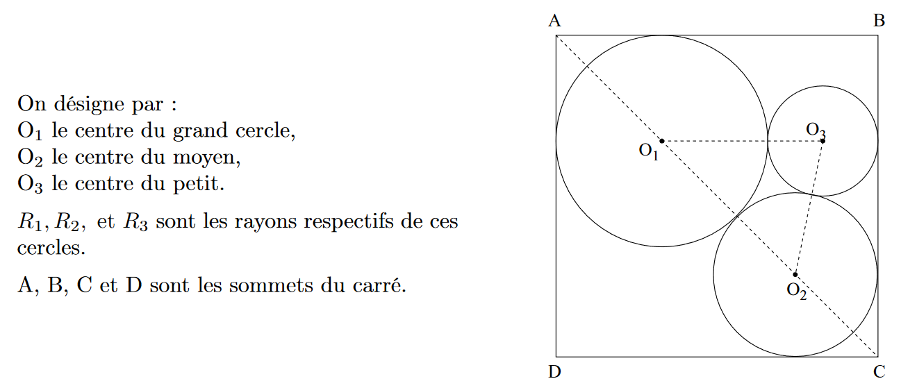 trois cercles tangents - forum mathématiques - 884822
