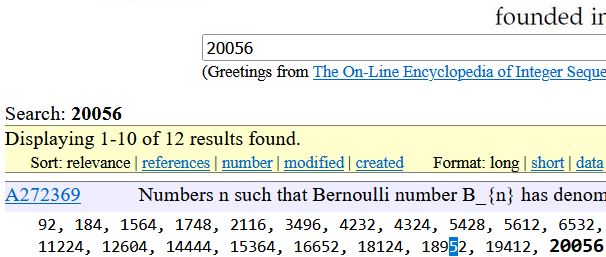 Le nombre 20056 - Forum mathématiques - 886340 - 886340
